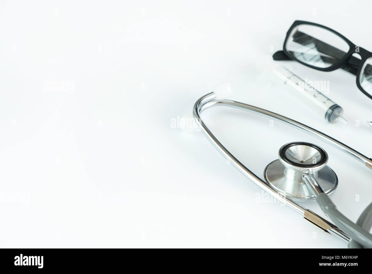 Good health Medical equipment isolated on white medicine instruments ...