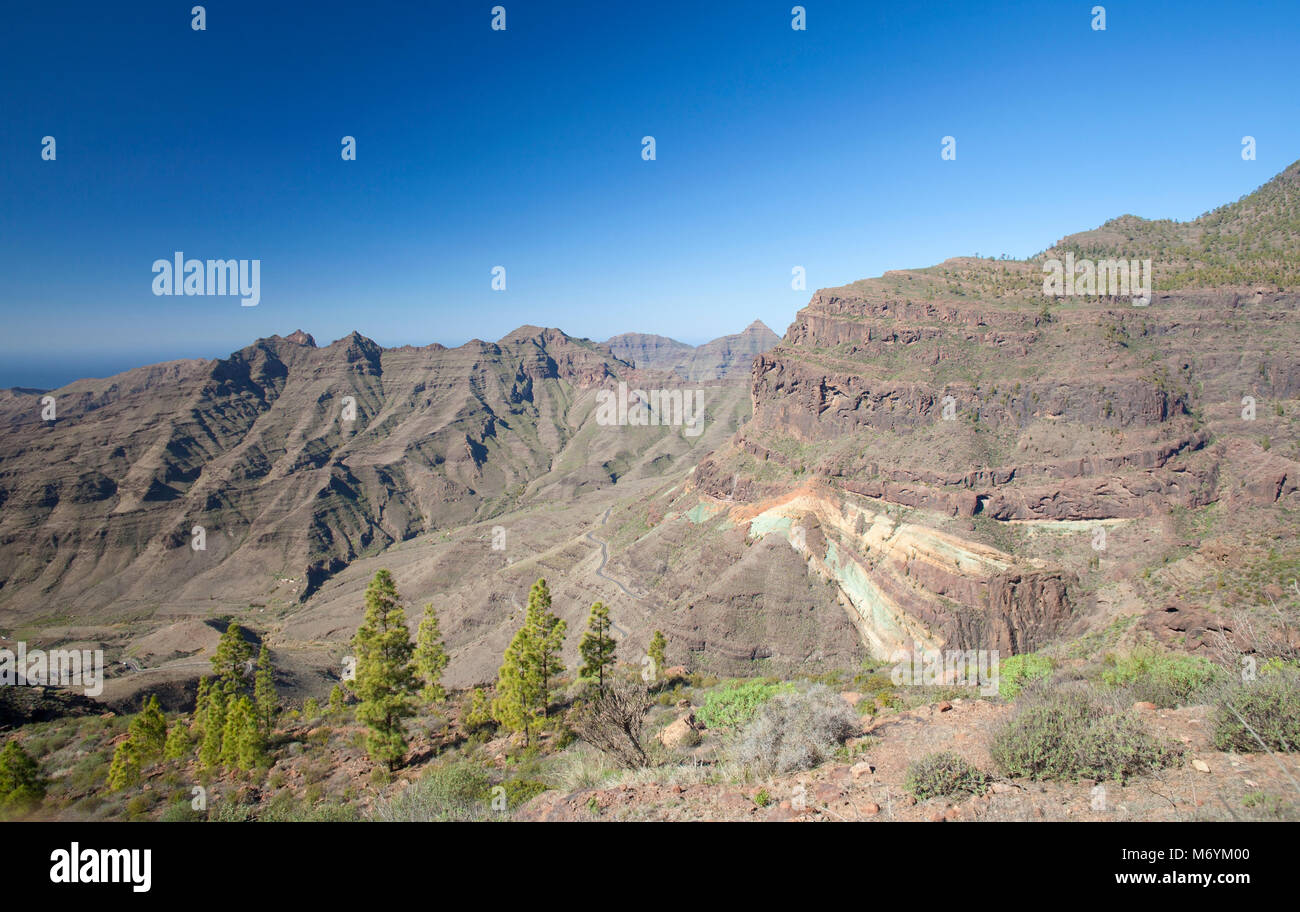 West of Gran Canaria, February 2018, spectacular colorful strata Fuente ...