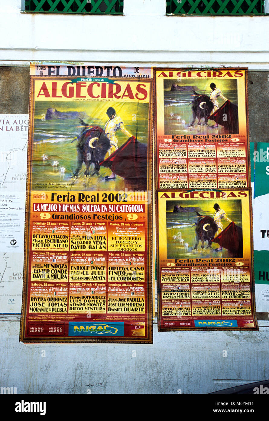 Bull fighting poster, Spain Stock Photo - Alamy