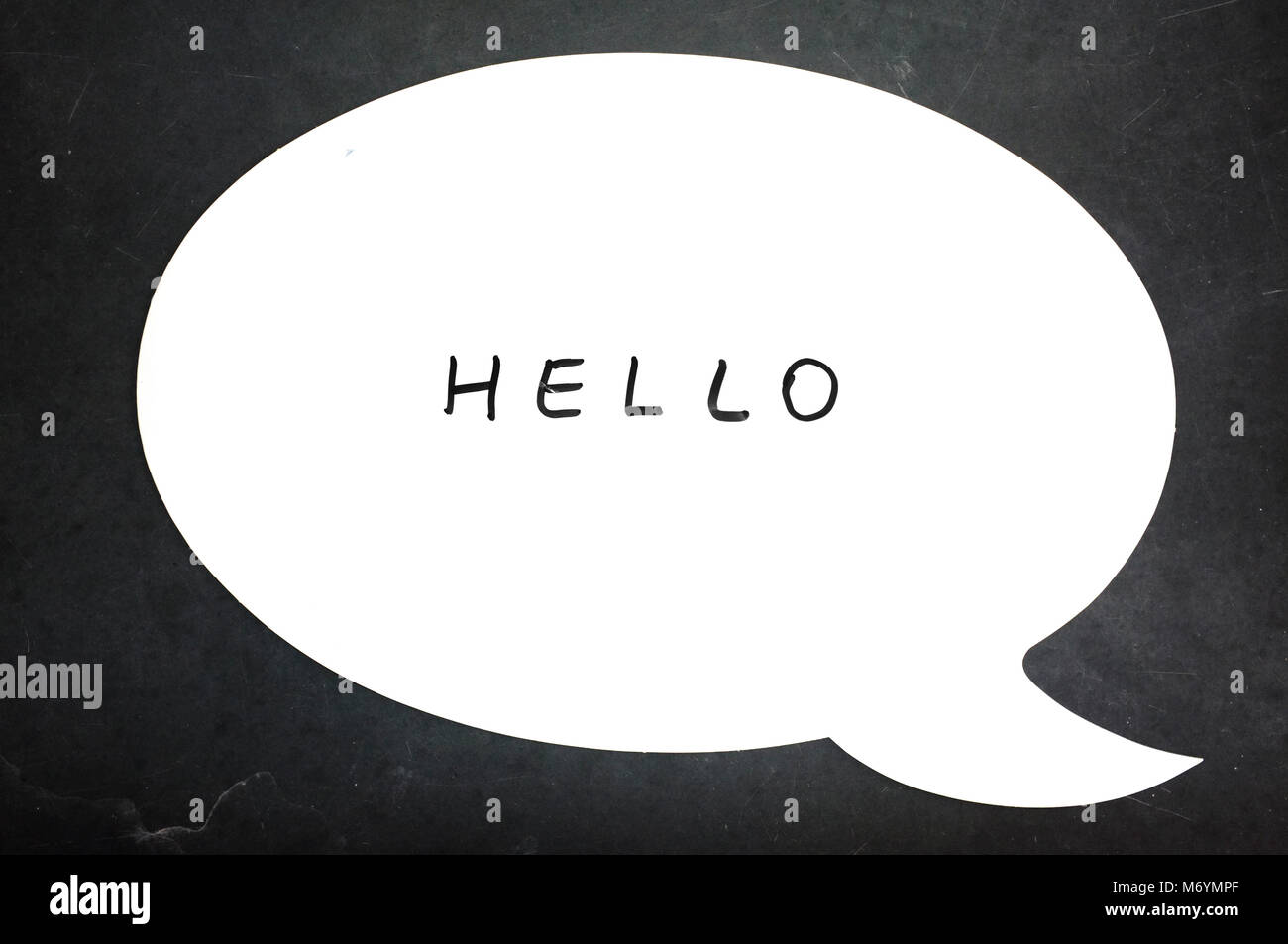 Hello speech bubble hi-res stock photography and images - Alamy