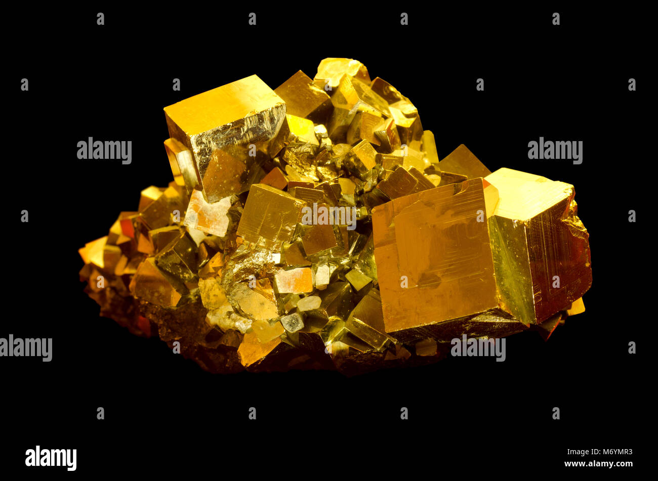 The mineral pyrite, or iron pyrite, also known as fool's gold. This is ...