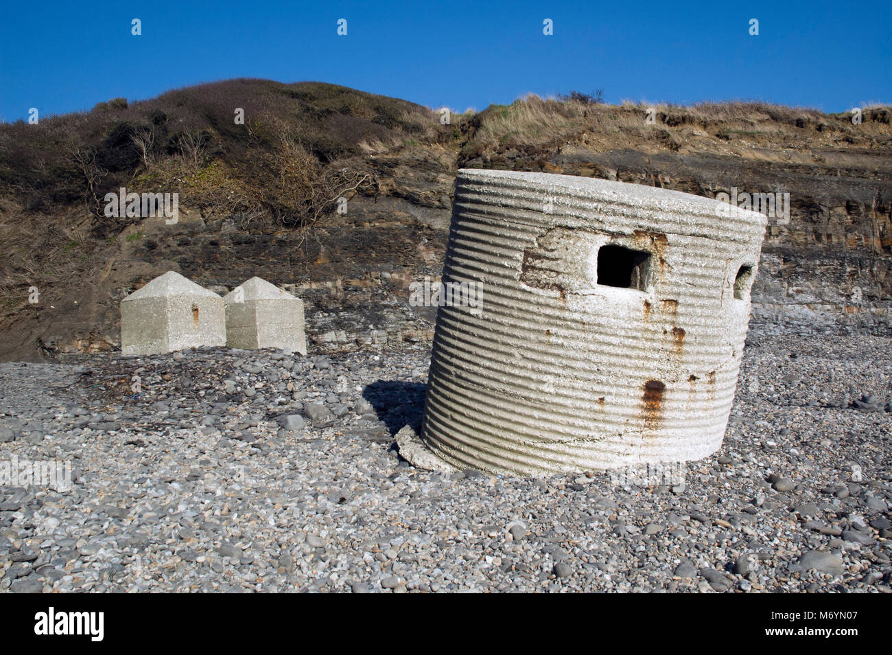 Pillbox made from concrete. Evidence of the defence of the realm around ...