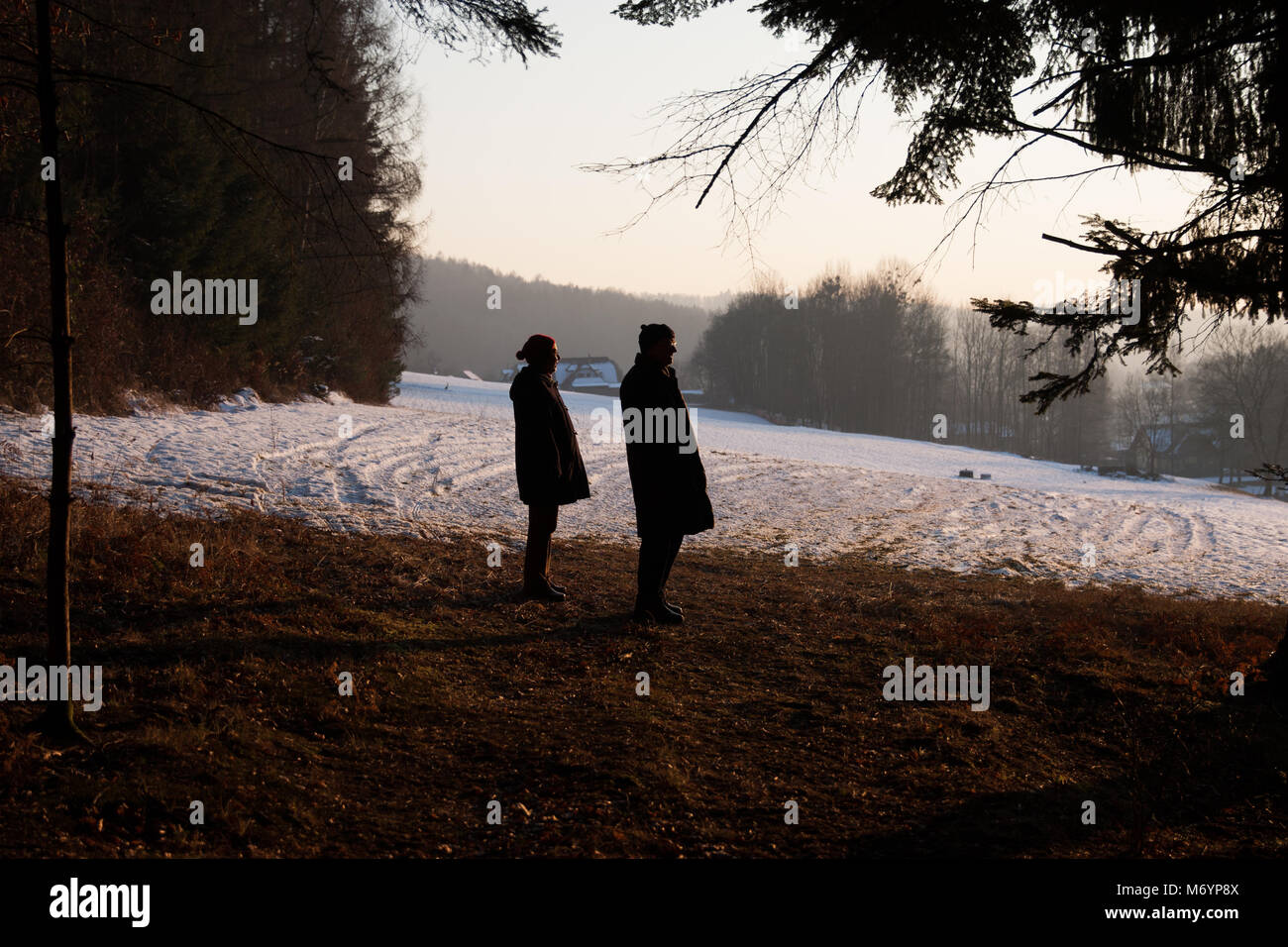 Man clearing snow near hi-res stock photography and images - Alamy