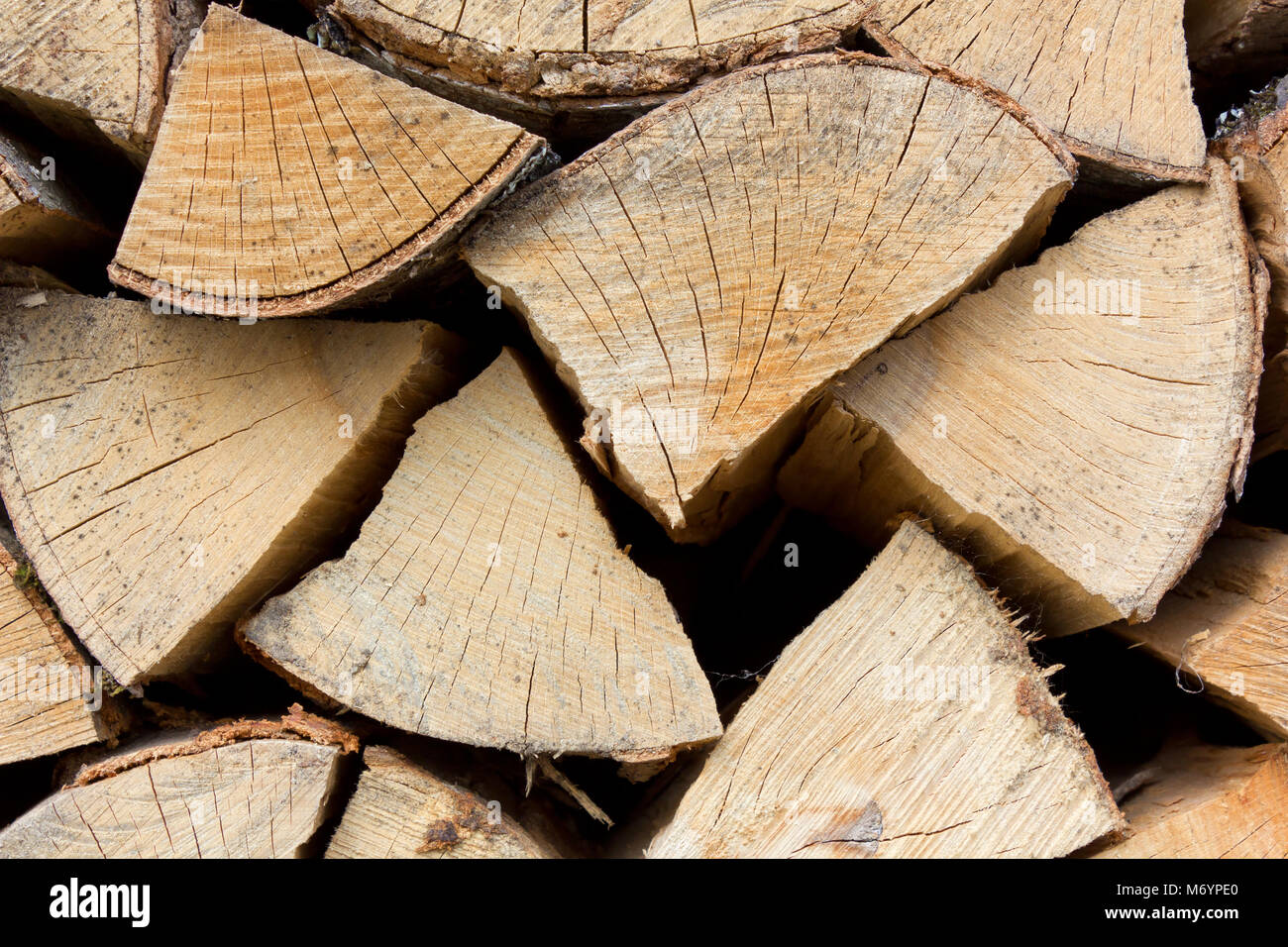 Close-up of a stack of wood Stock Photo - Alamy