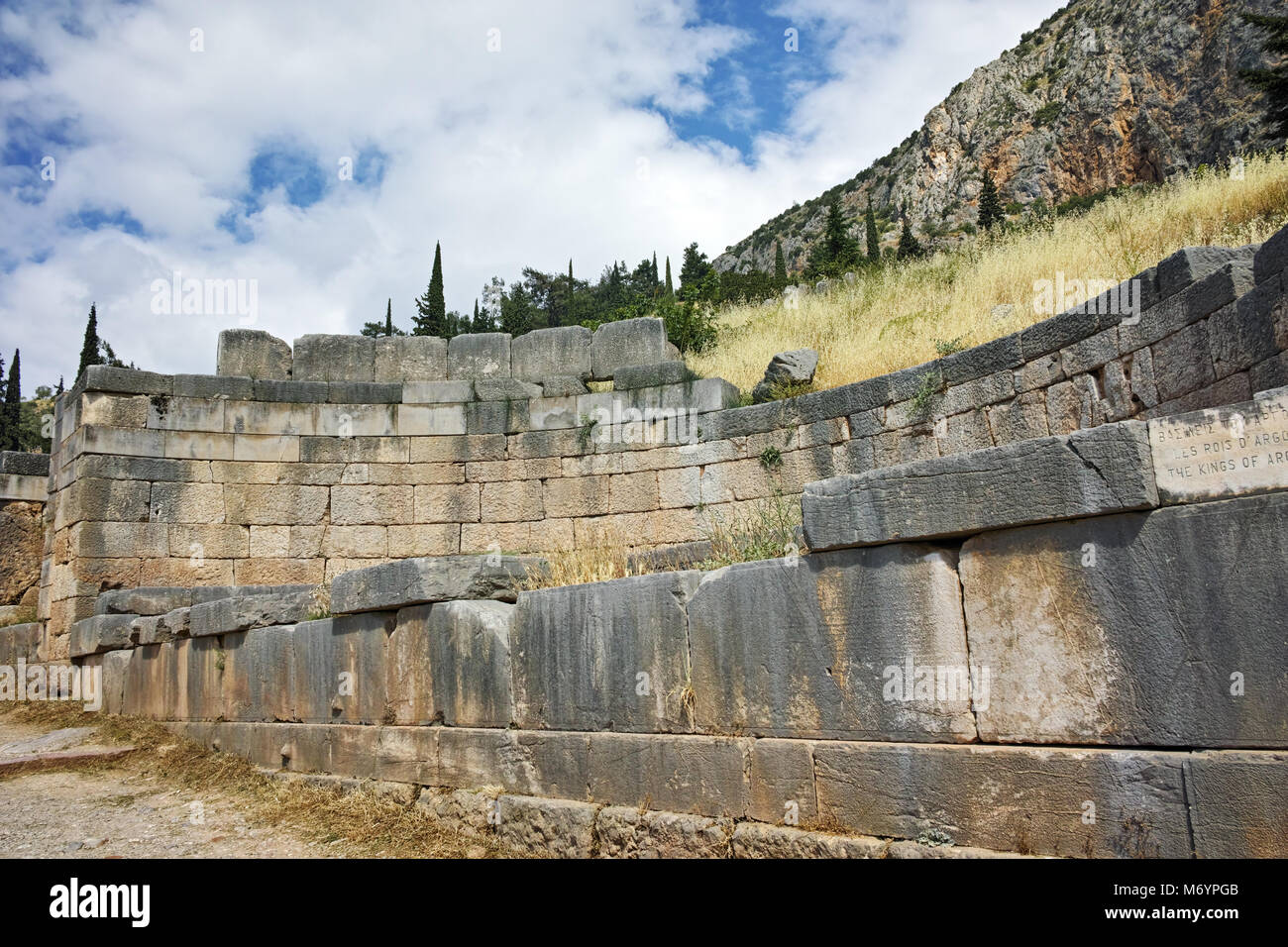 Ancient Greek archaeological site of Delphi, Central Greece Stock Photo ...