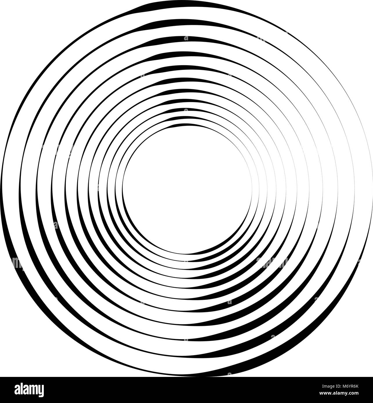 Geometric radial element. Abstract concentric, radial geometric motif ...