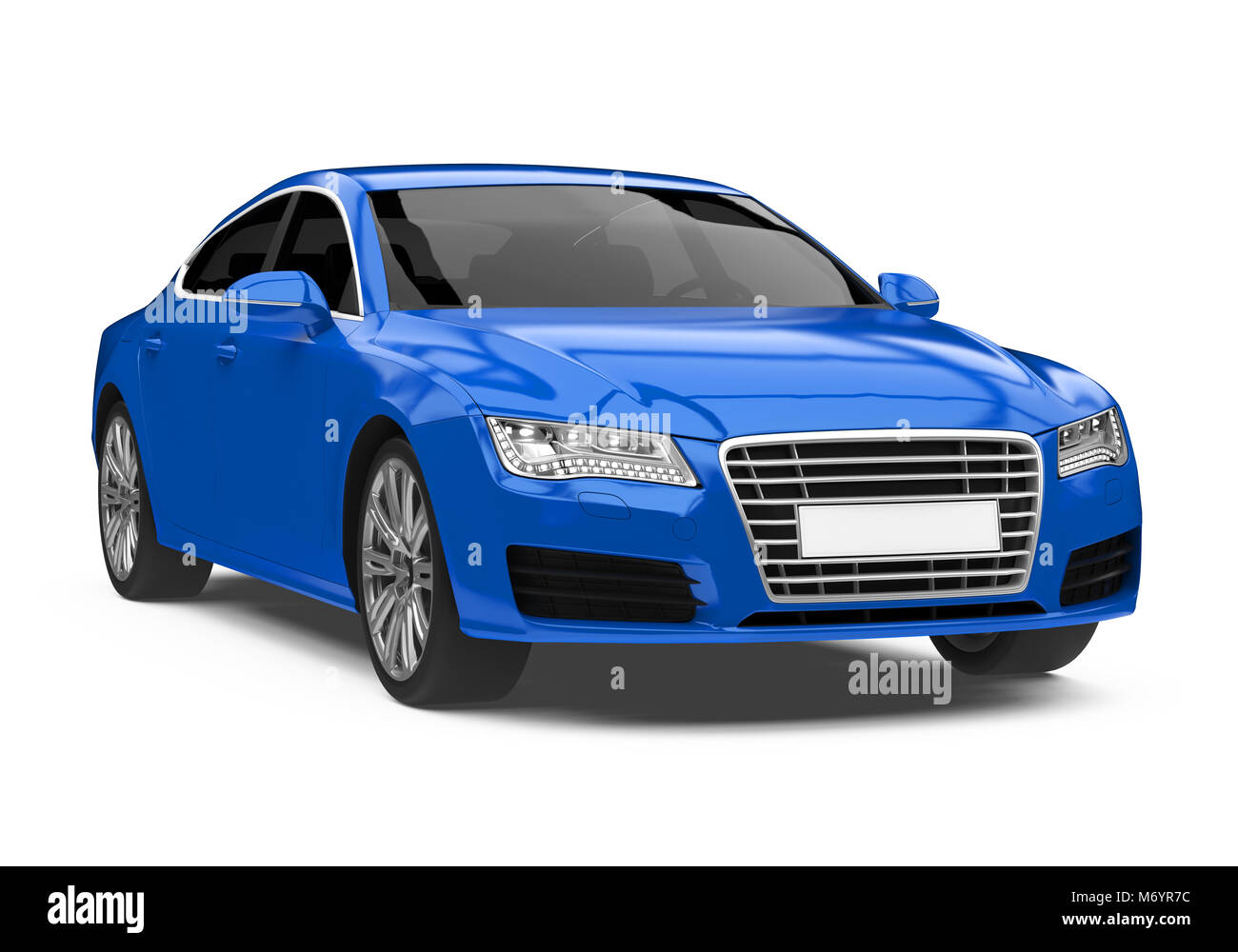 Luxury Blue Sedan Car Isolated Stock Photo - Alamy