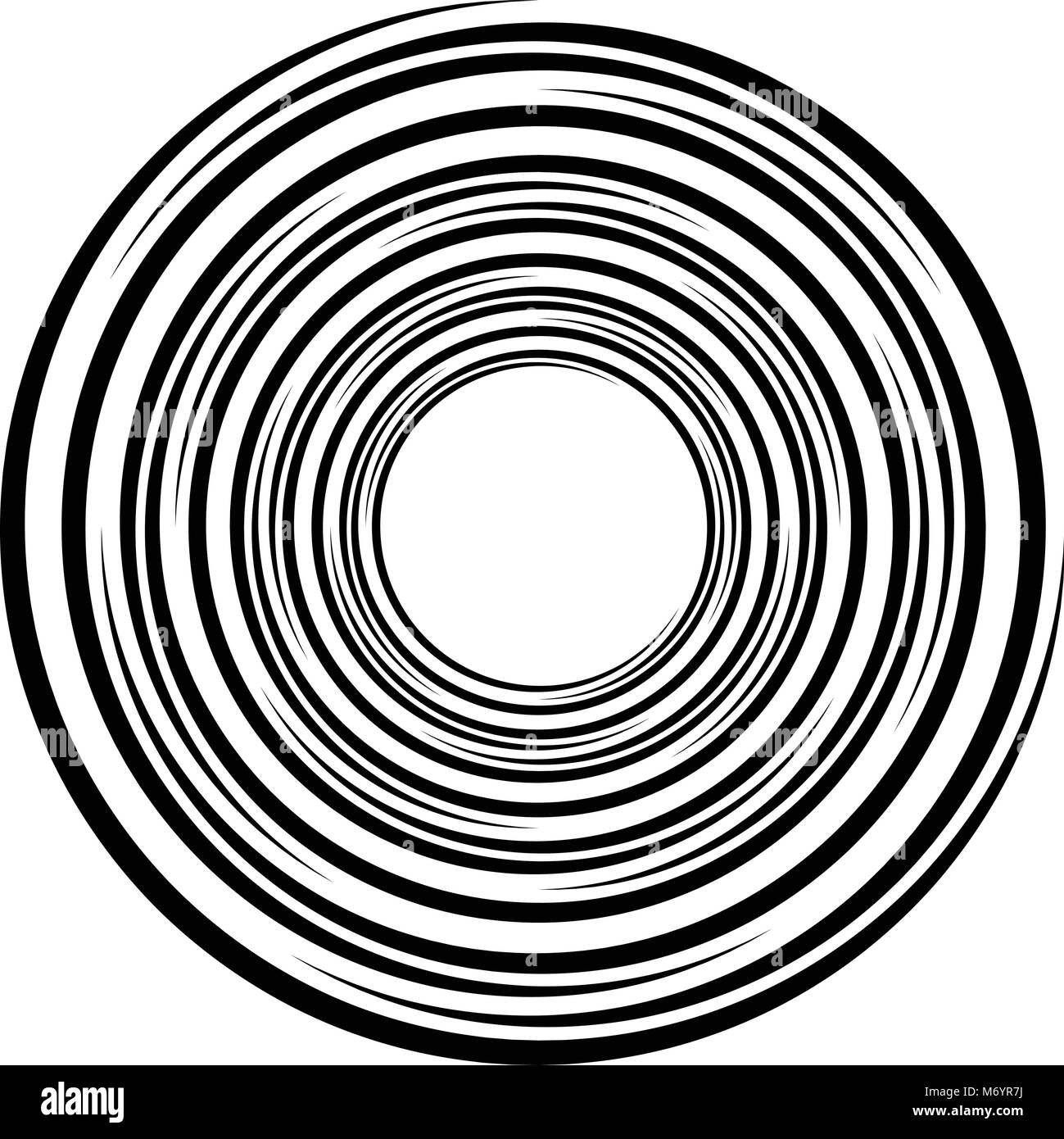 Geometric radial element. Abstract concentric, radial geometric motif ...
