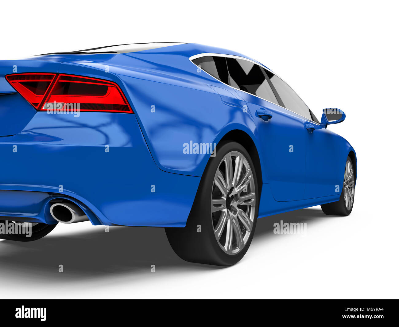 Luxury Blue Sedan Car Isolated Stock Photo - Alamy