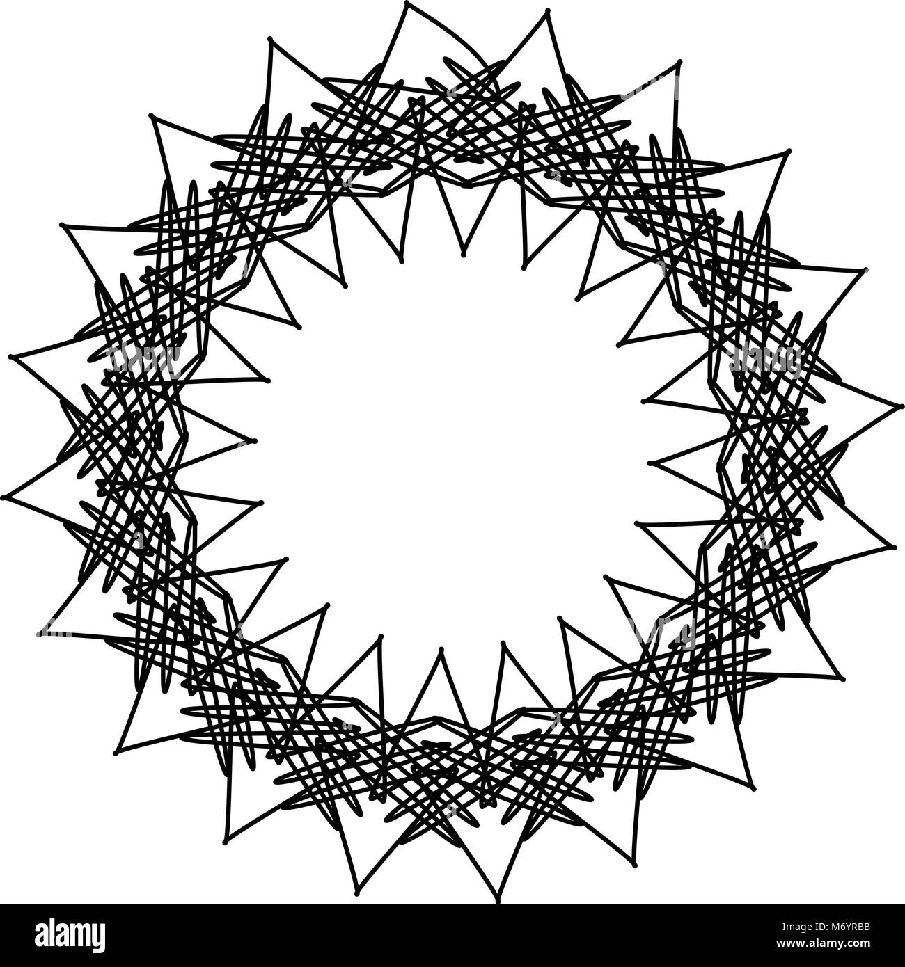 Geometric radial element. Abstract concentric, radial geometric motif ...