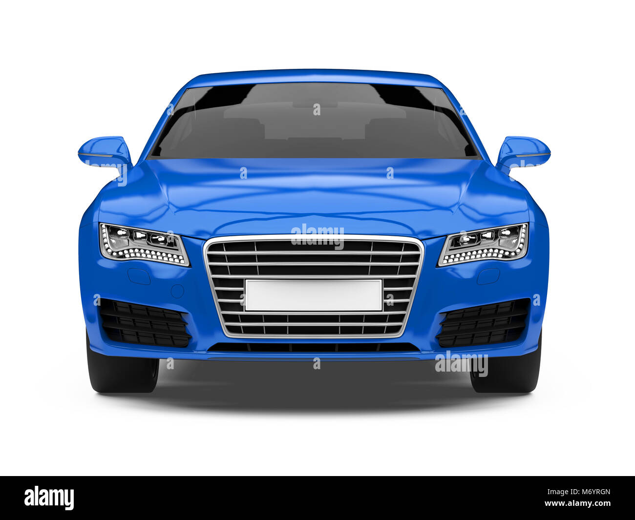 Luxury Blue Sedan Car Isolated Stock Photo - Alamy