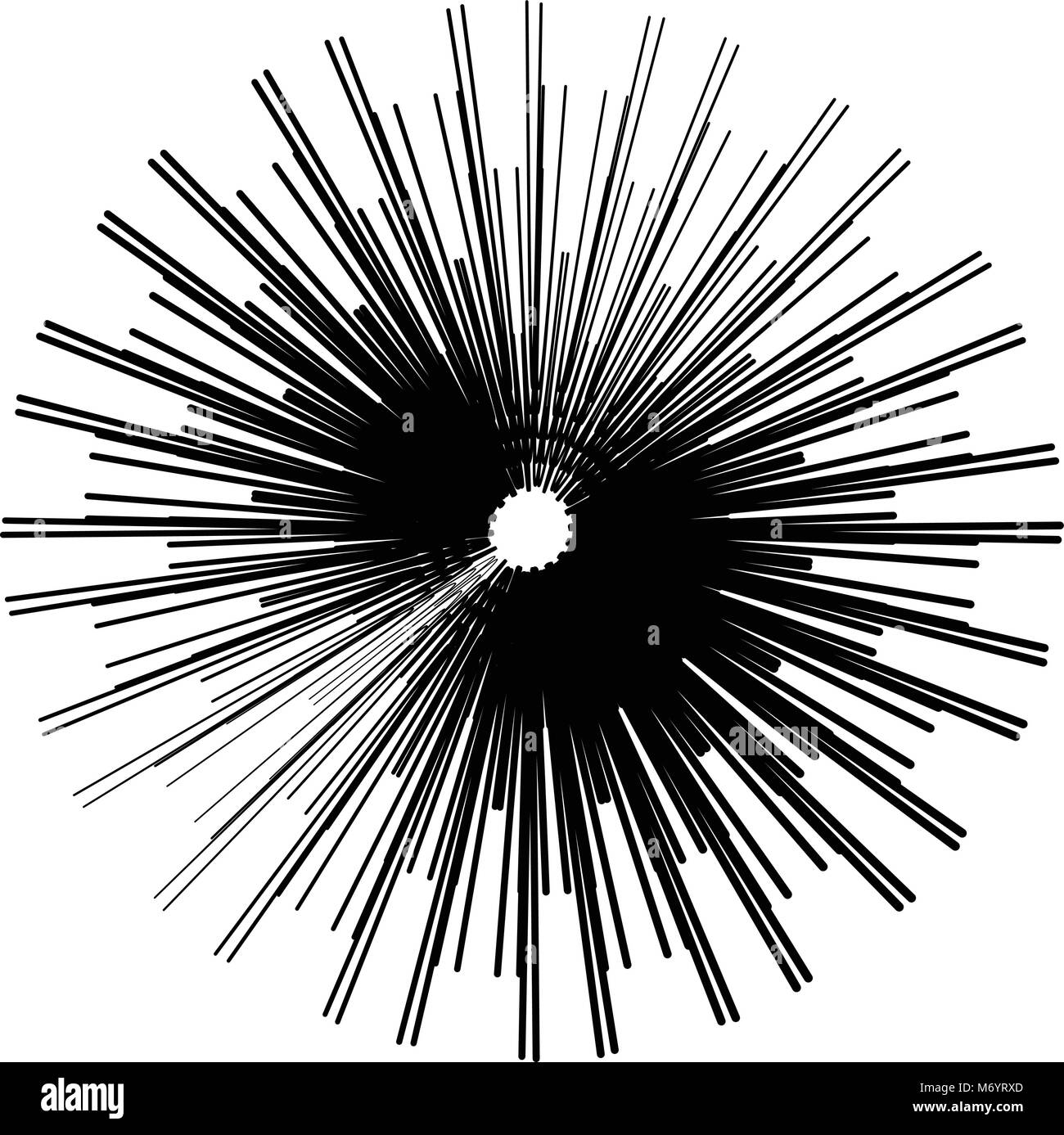 Geometric radial element. Abstract concentric, radial geometric motif ...
