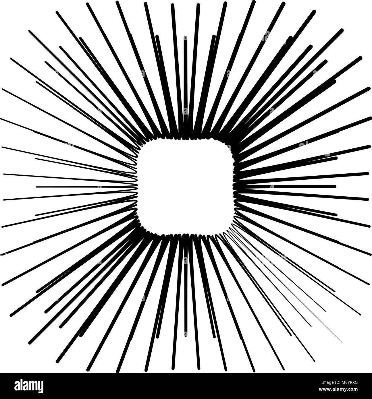 Geometric radial element. Abstract concentric, radial geometric motif ...