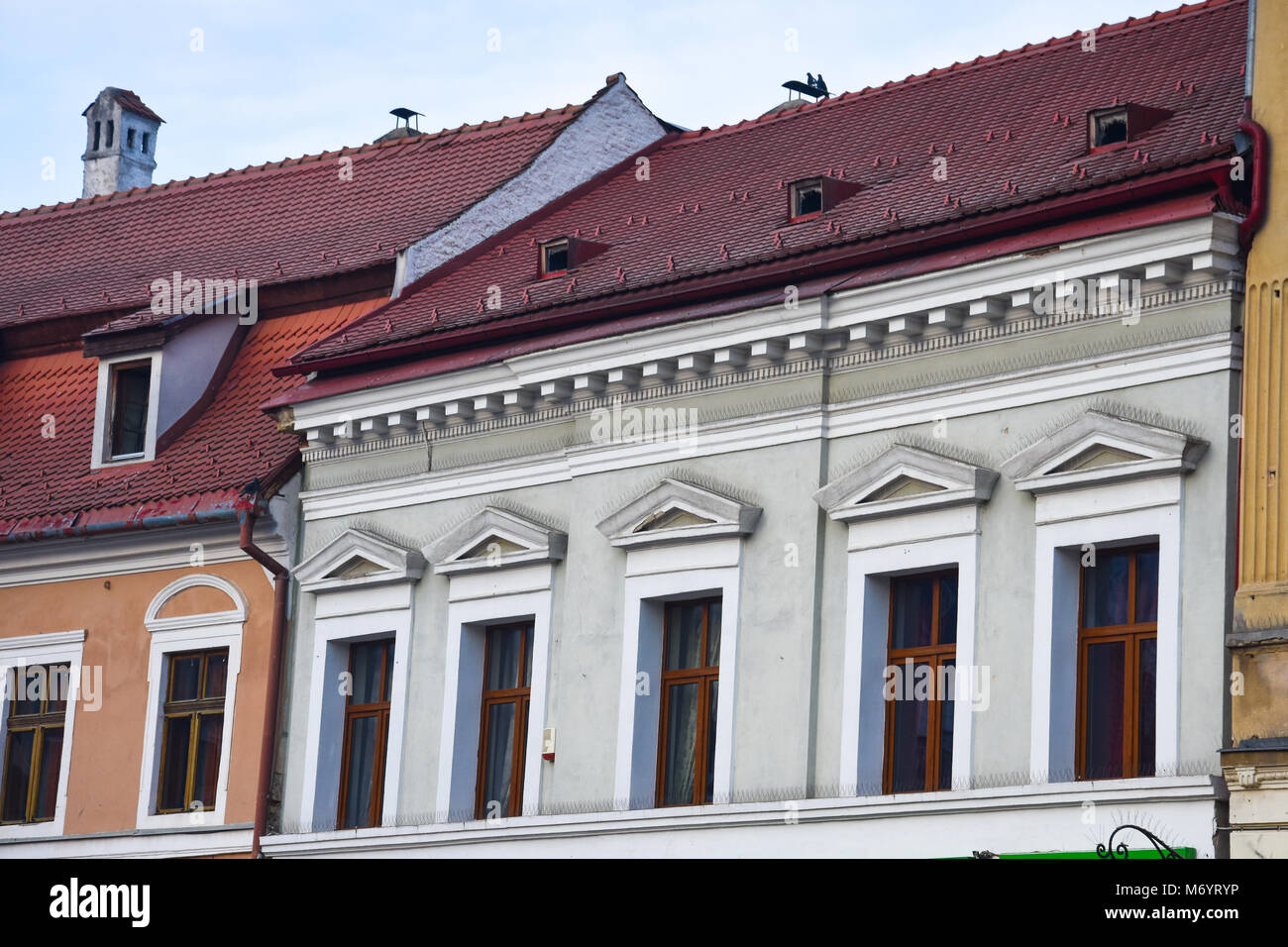 Typical romanian House with tiled roof. Brasov, Romania Stock Photo - Alamy