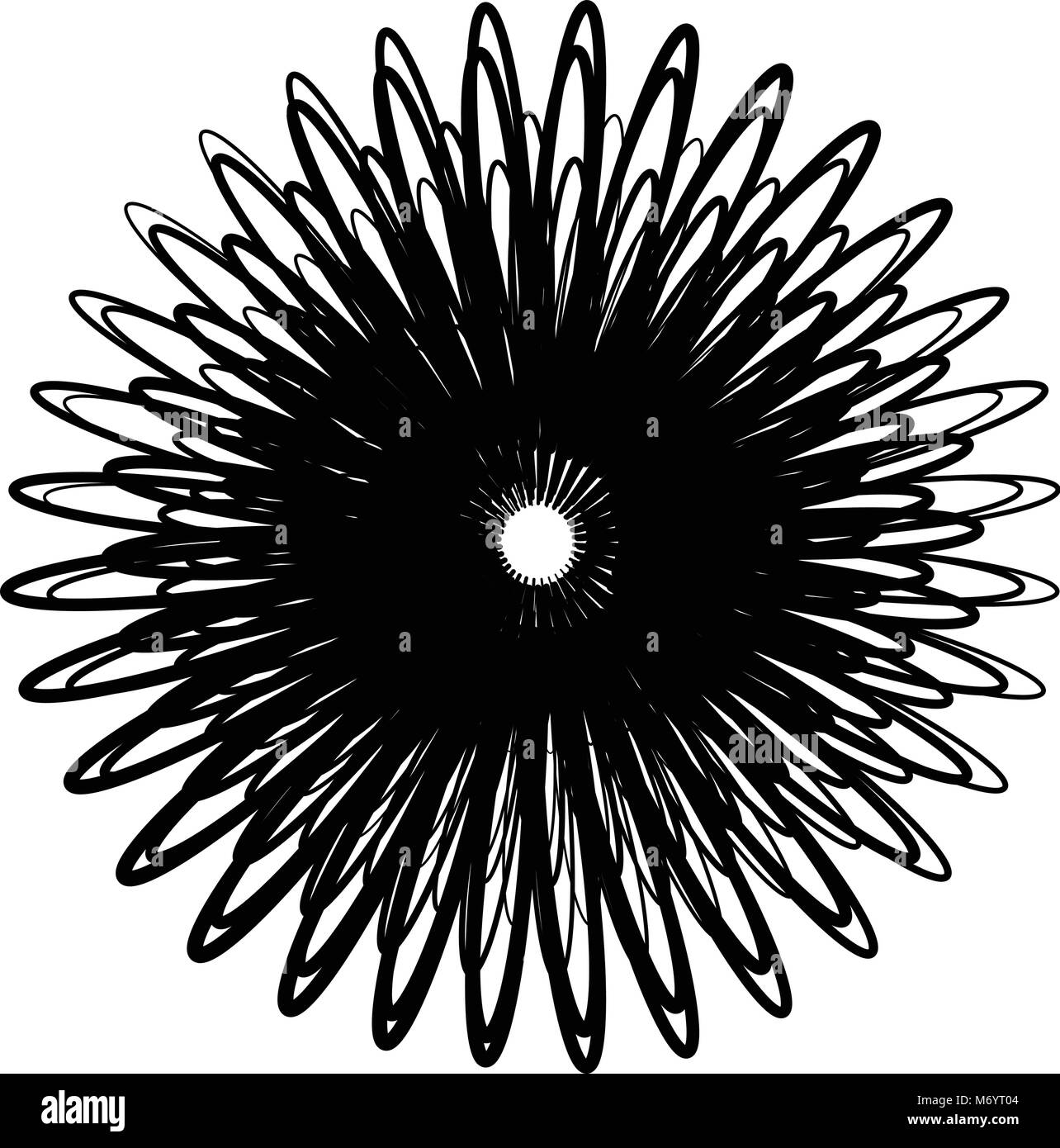 Geometric radial element. Abstract concentric, radial geometric motif ...