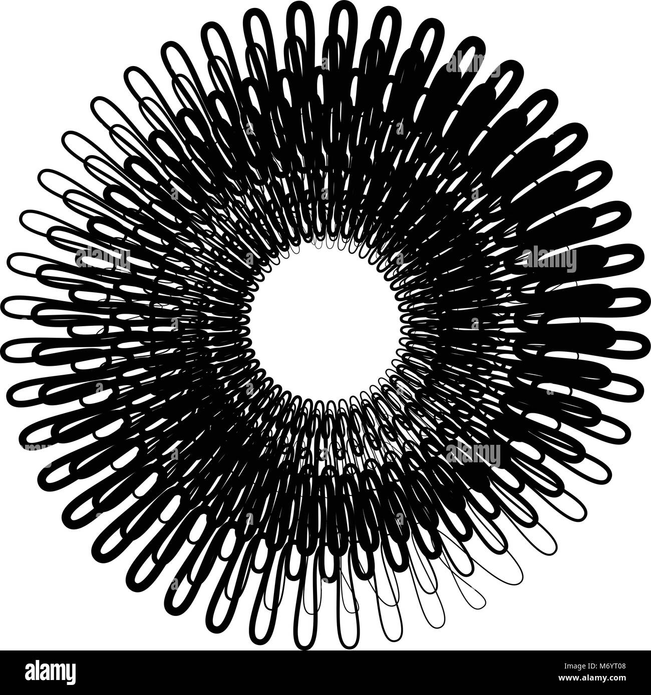 Geometric radial element. Abstract concentric, radial geometric motif ...