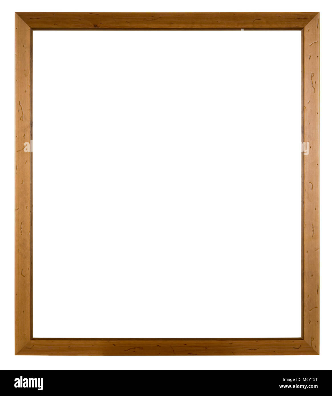 Empty picture frame, antiqued pine wood Stock Photo - Alamy