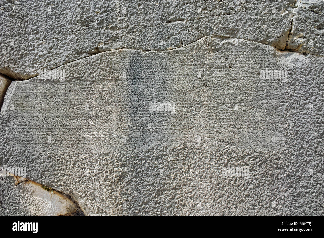 inscription in Ancient Greek archaeological site of Delphi, Central ...