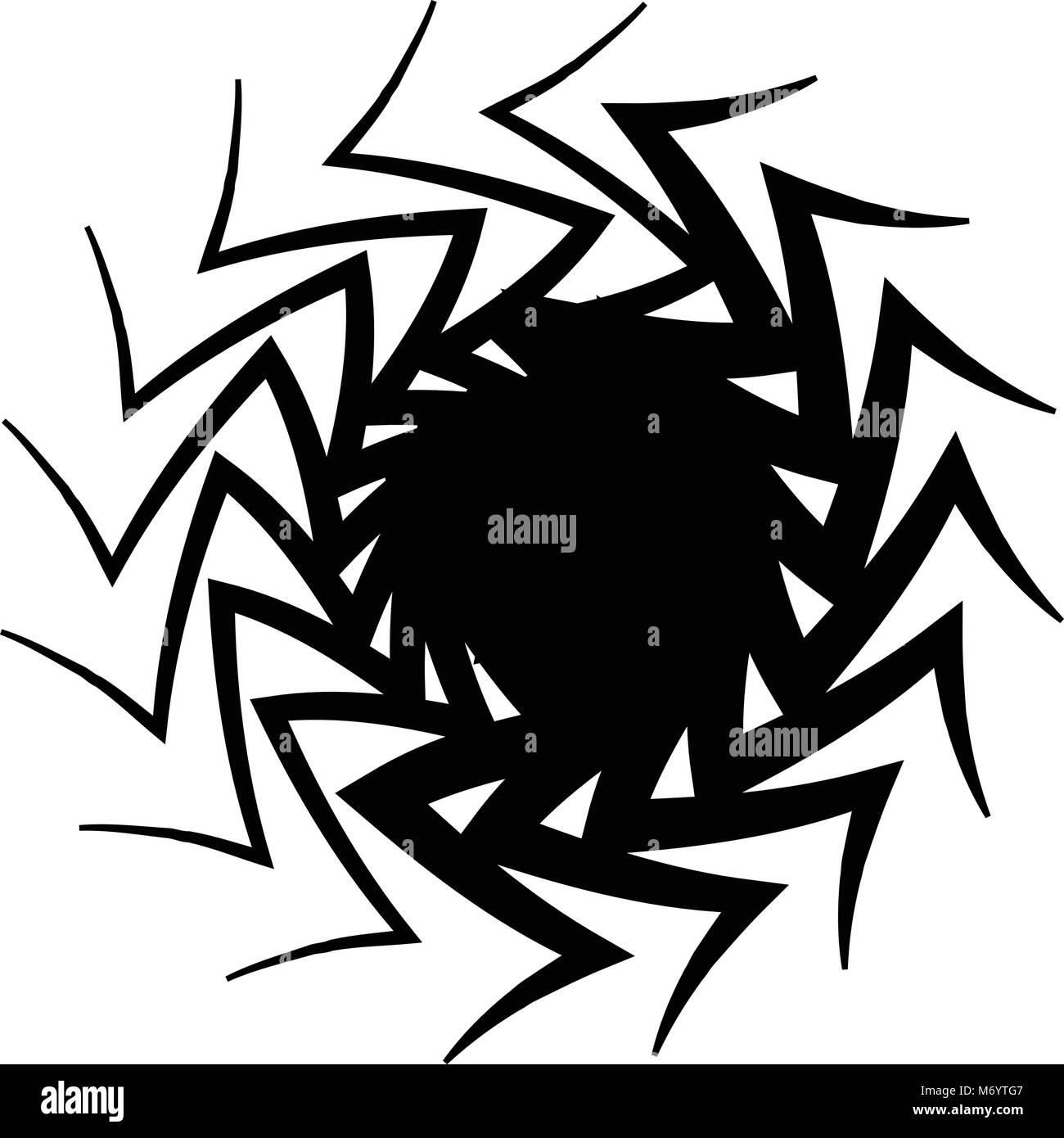 Concentric radial element. Radiating abstract geometric element Stock ...