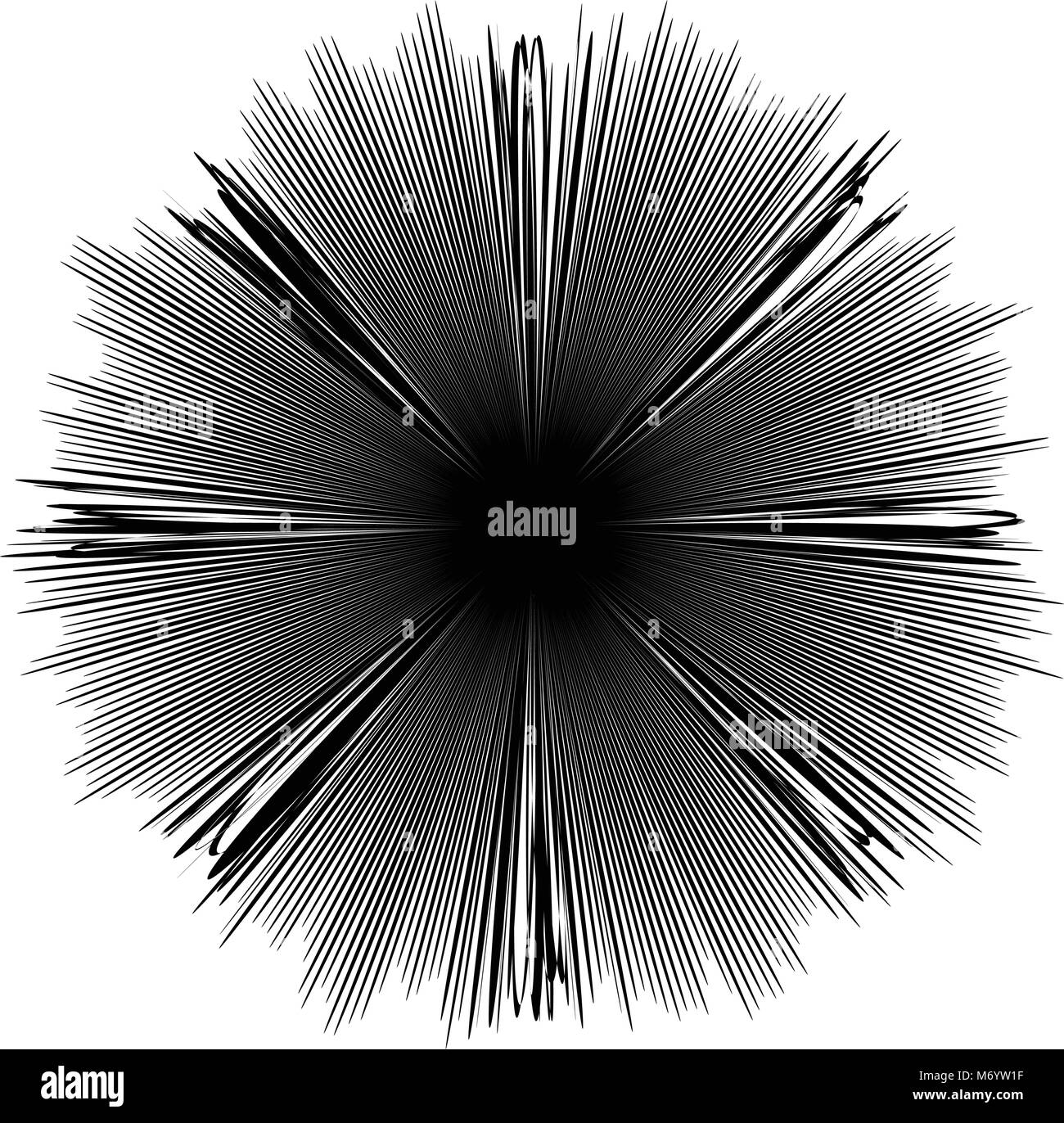 Concentric radial element. Radiating abstract geometric element Stock ...