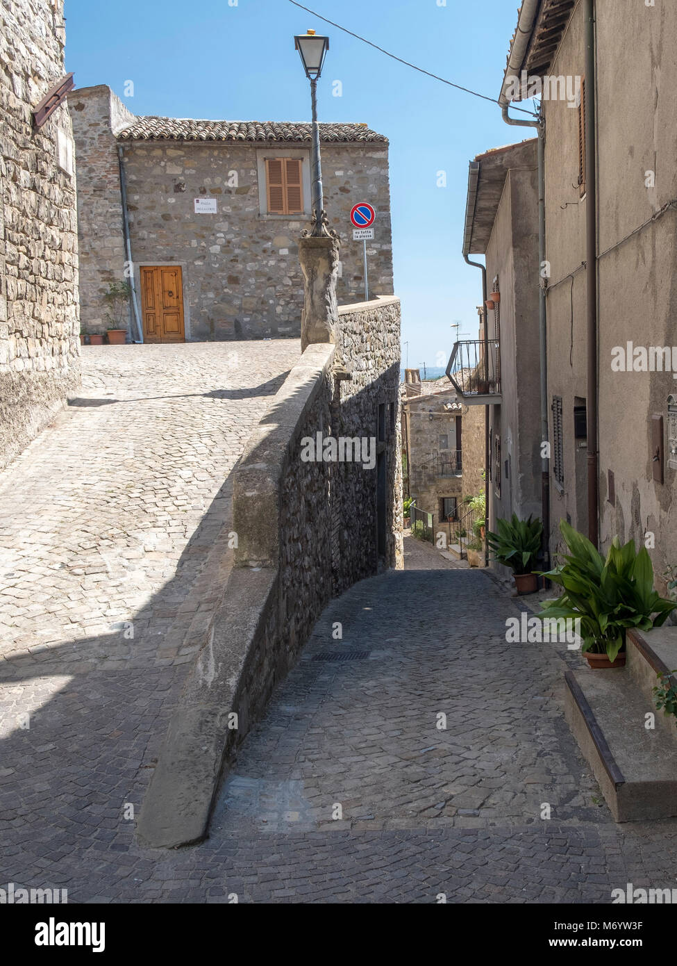 Historic town of Baschi (Terni, Umbria, Italy) at summer. Old typical ...