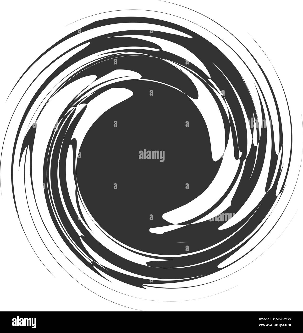 Circular, radial abstract element on white. Radiating shape with distortion Stock Vector Image ...