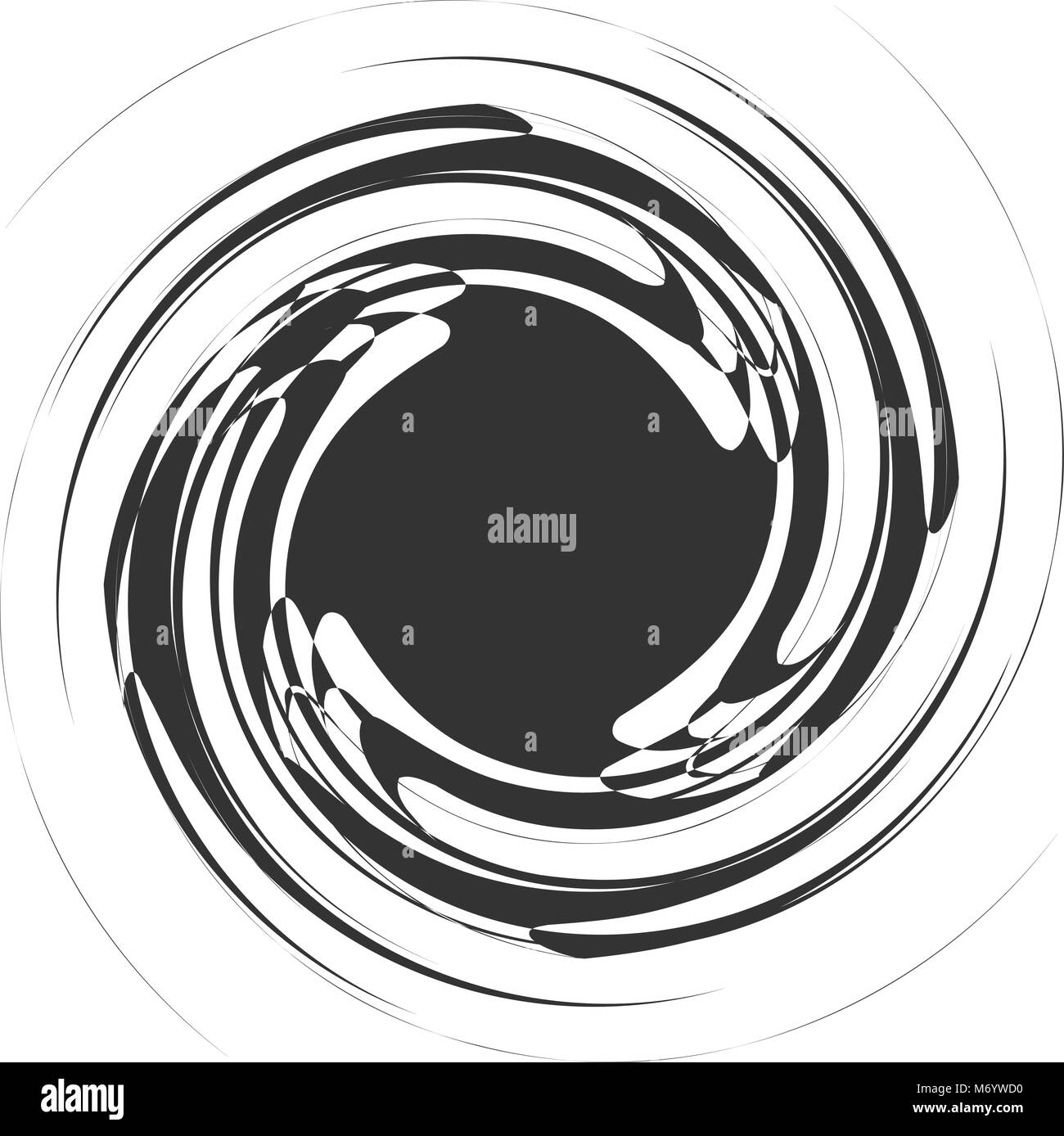 Circular, radial abstract element on white. Radiating shape with distortion Stock Vector Image ...