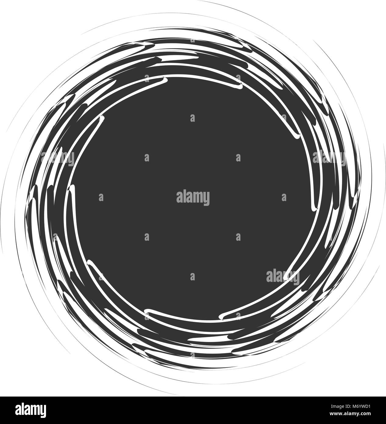 Circular, radial abstract element on white. Radiating shape with distortion Stock Vector Image ...