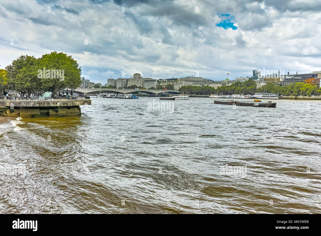 Waterloo Bridge over Thames river, London, England, United Kingdom ...
