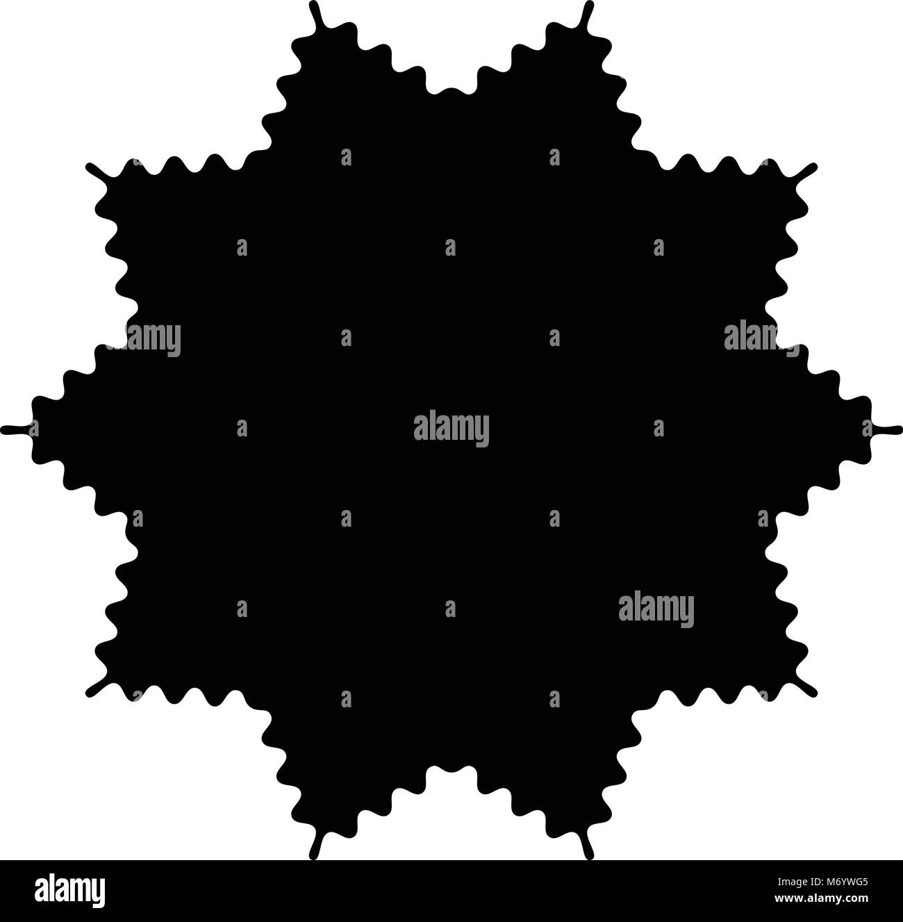 Circular, radial abstract element on white. Radiating shape with ...