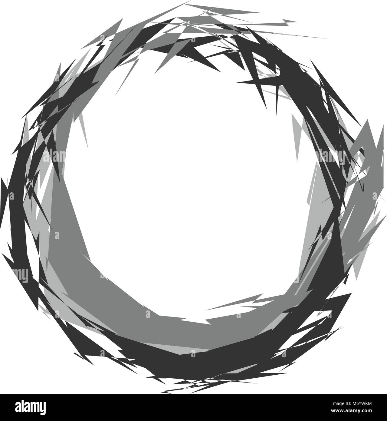 Geometric radial element. Abstract concentric, radial geometric motif ...