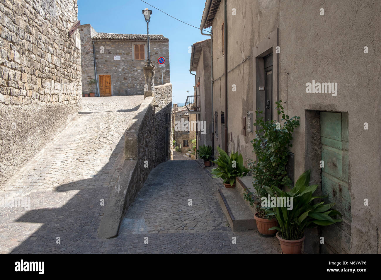 Historic town of Baschi (Terni, Umbria, Italy) at summer. Old typical ...