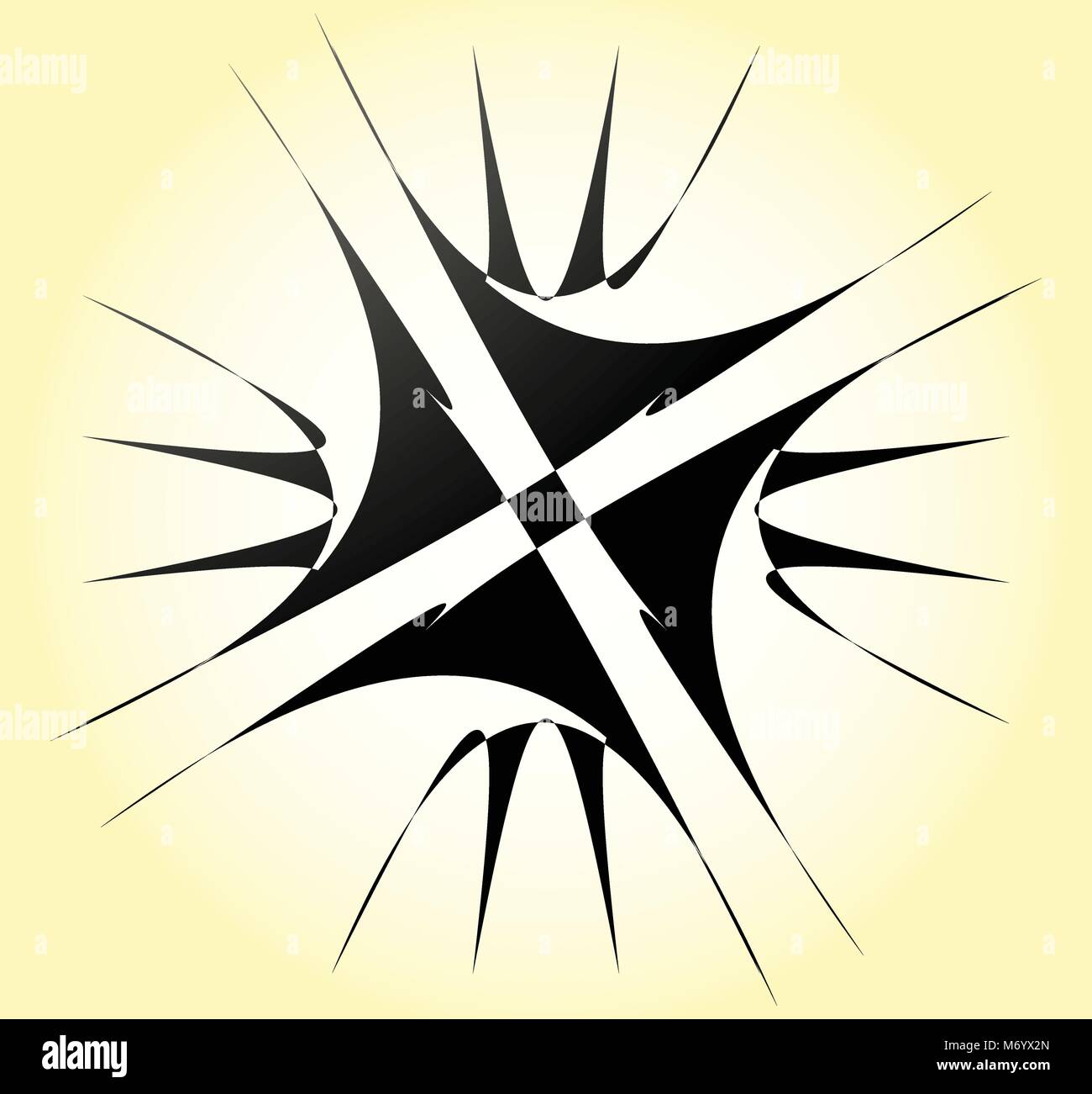 Geometric radial element. Abstract concentric, radial geometric motif ...