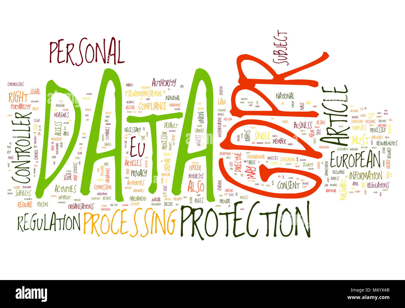 GDPR - General Data Protection Regulation word concepts Stock Photo - Alamy