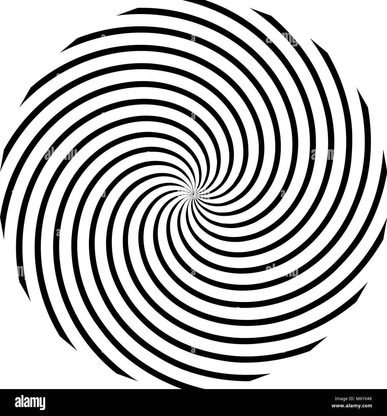 Circular, radial abstract element on white. Radiating shape with distortion Stock Vector Image ...