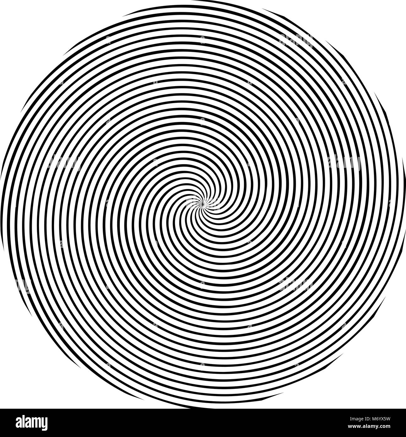 Circular, radial abstract element on white. Radiating shape with ...