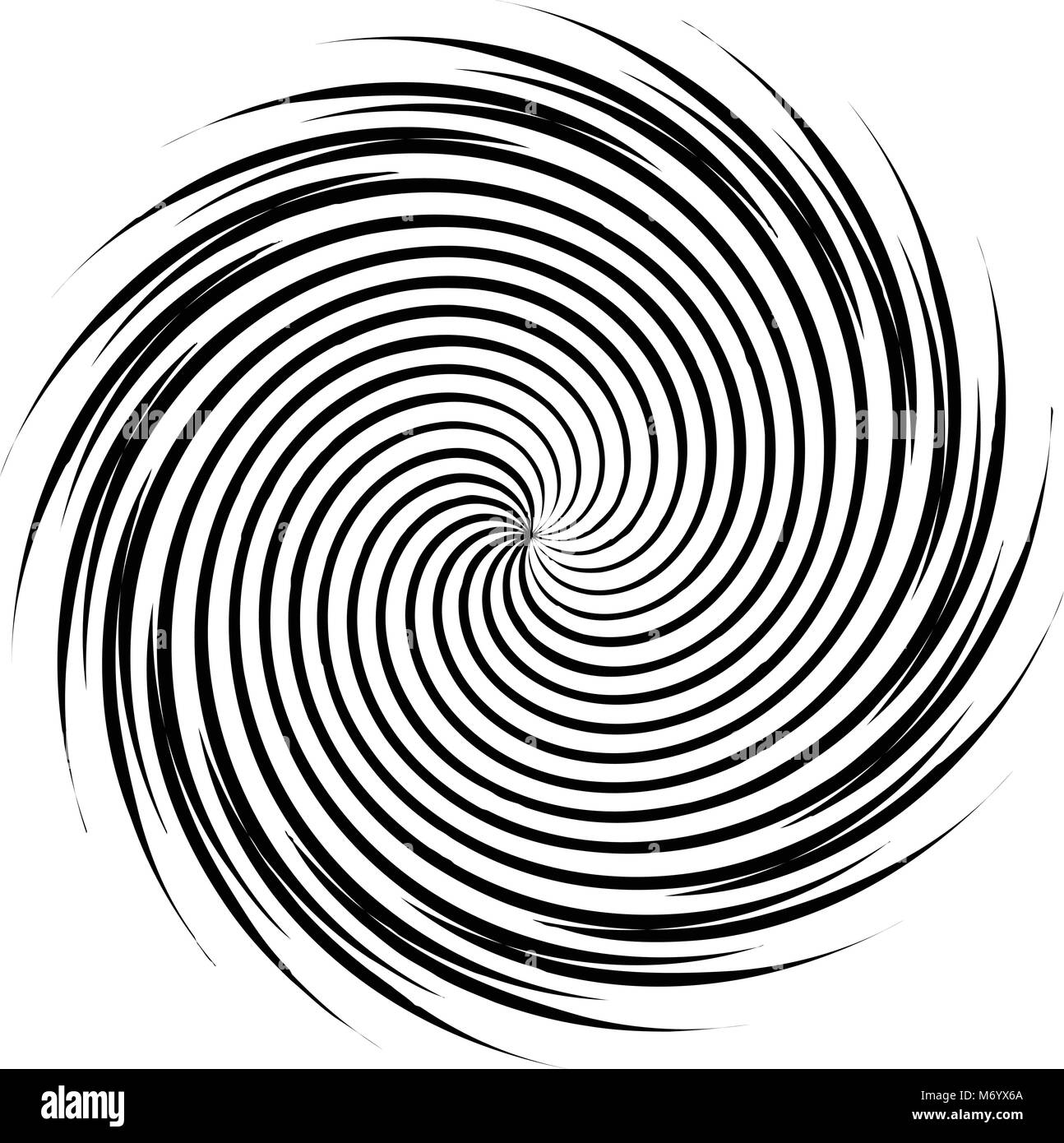 Circular, radial abstract element on white. Radiating shape with distortion Stock Vector Image ...