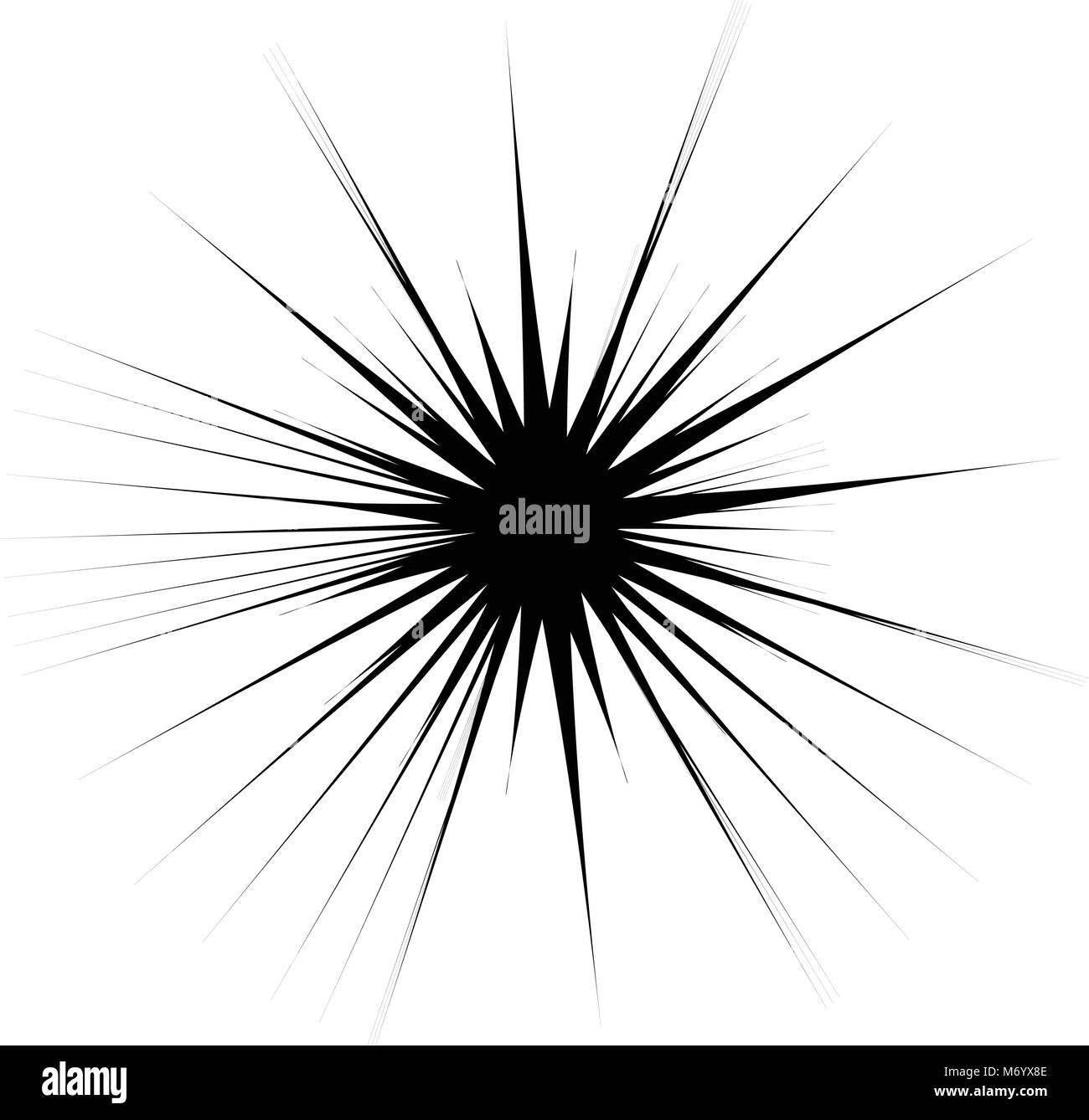 Concentric radial element. Radiating abstract geometric element Stock ...