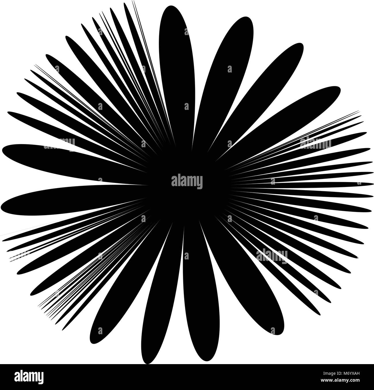 Concentric radial element. Radiating abstract geometric element Stock ...