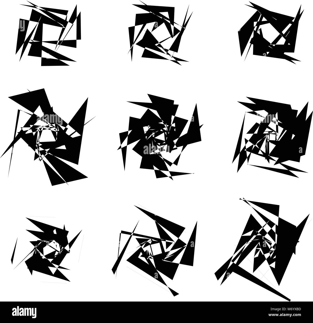 Geometric radial element. Abstract concentric, radial geometric motif ...