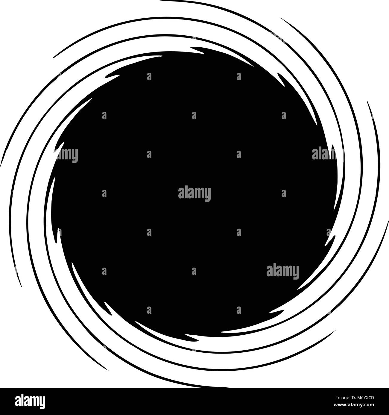 Circular, radial abstract element on white. Radiating shape with distortion Stock Vector Image ...