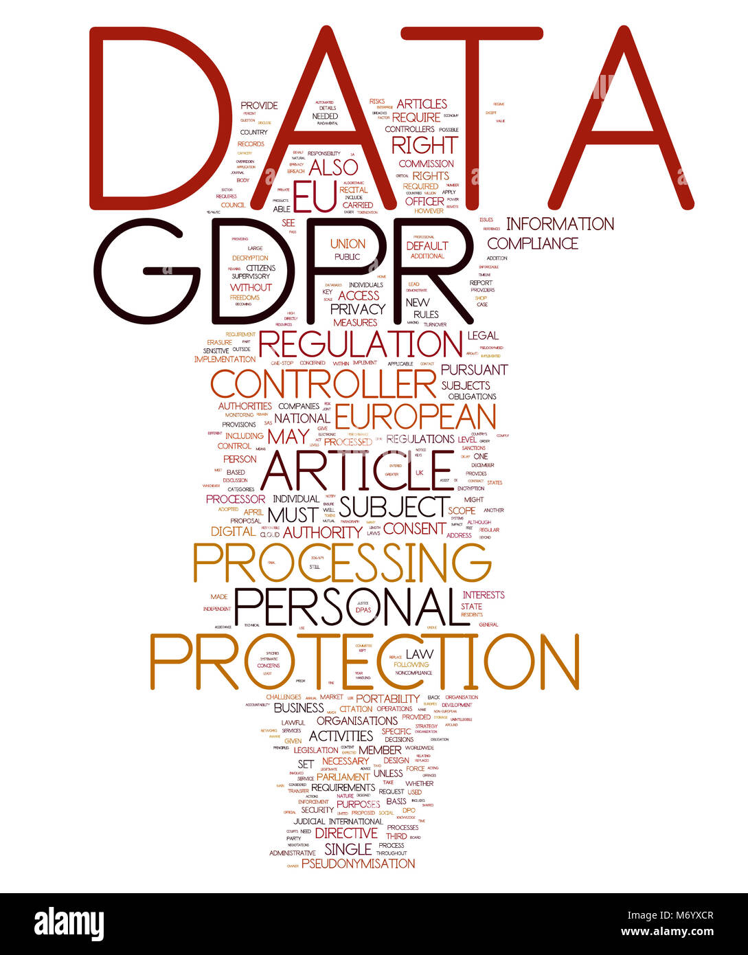 GDPR - General Data Protection Regulation word concepts Stock Photo - Alamy