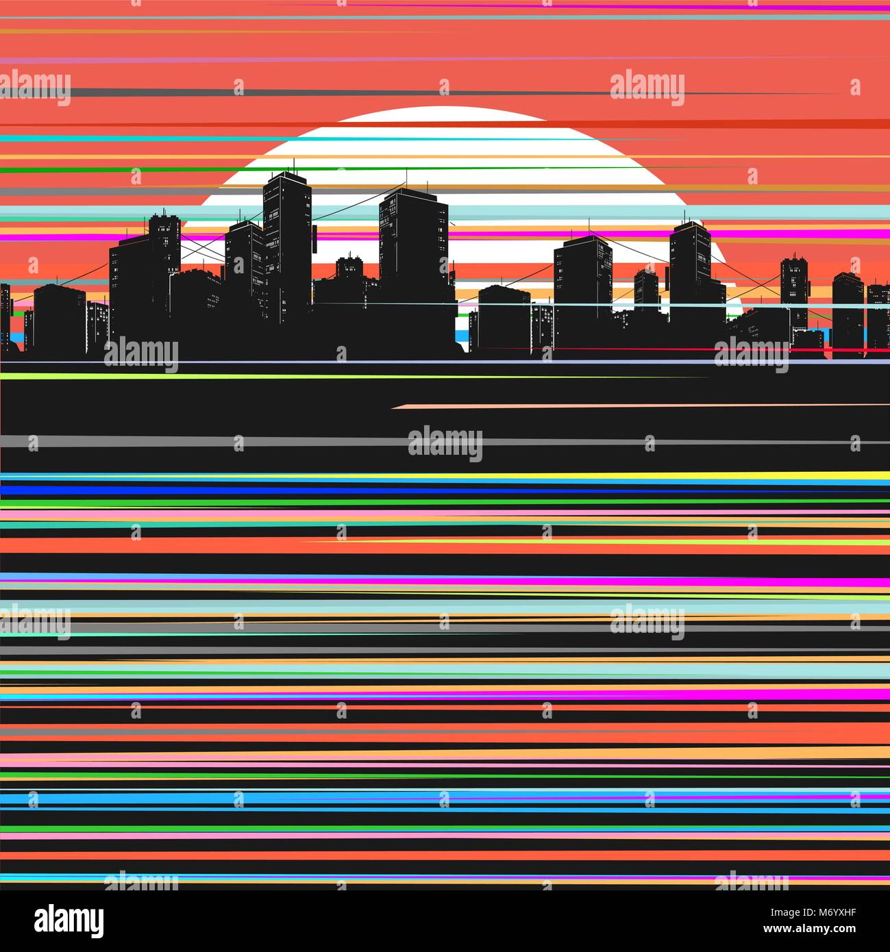 Urban City Panorama And Movement Effect Stock Vector Image & Art - Alamy