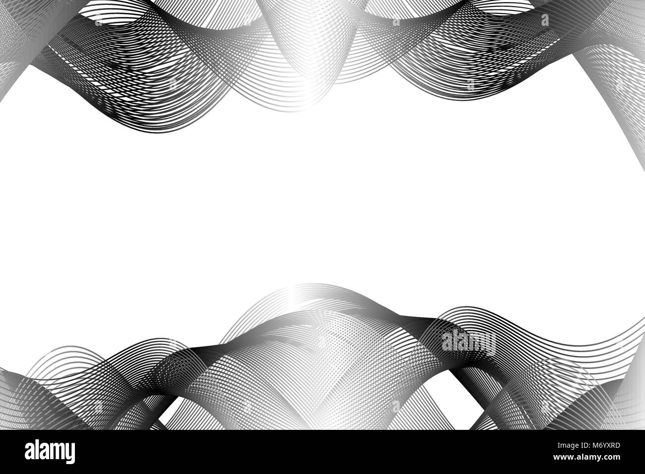Abstract wave lines - black and white - vector pattern Stock Vector ...