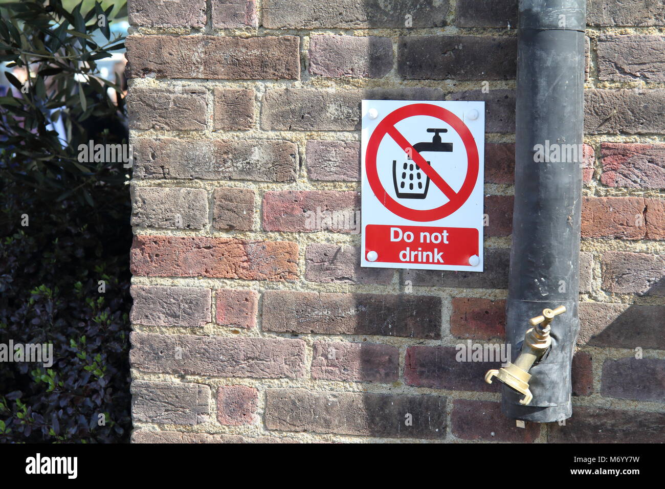 Do Not Drunk Sign on Brickwork wall in west London Stock Photo - Alamy