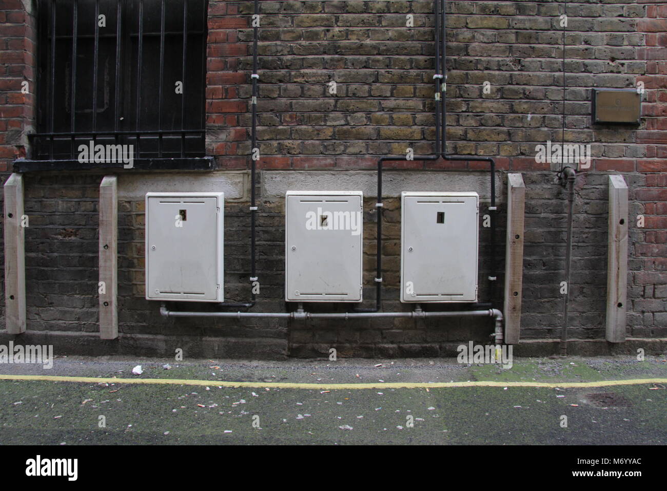 Old electric boxes hi-res stock photography and images - Alamy