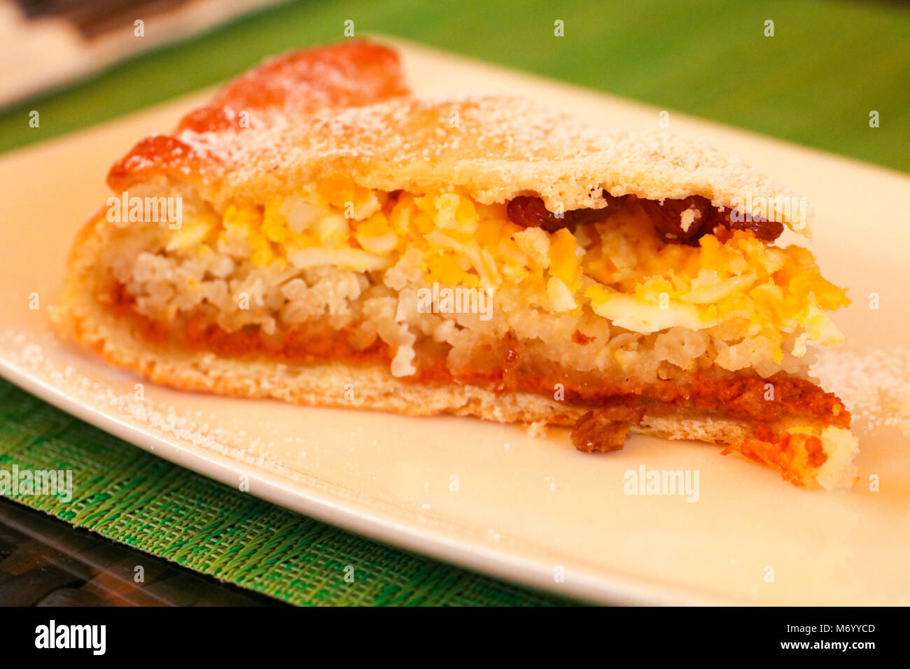 Tatarian Cake with rice and cheese Stock Photo - Alamy