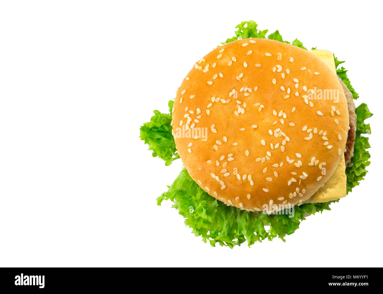 Burger top view Cut Out Stock Images & Pictures - Alamy