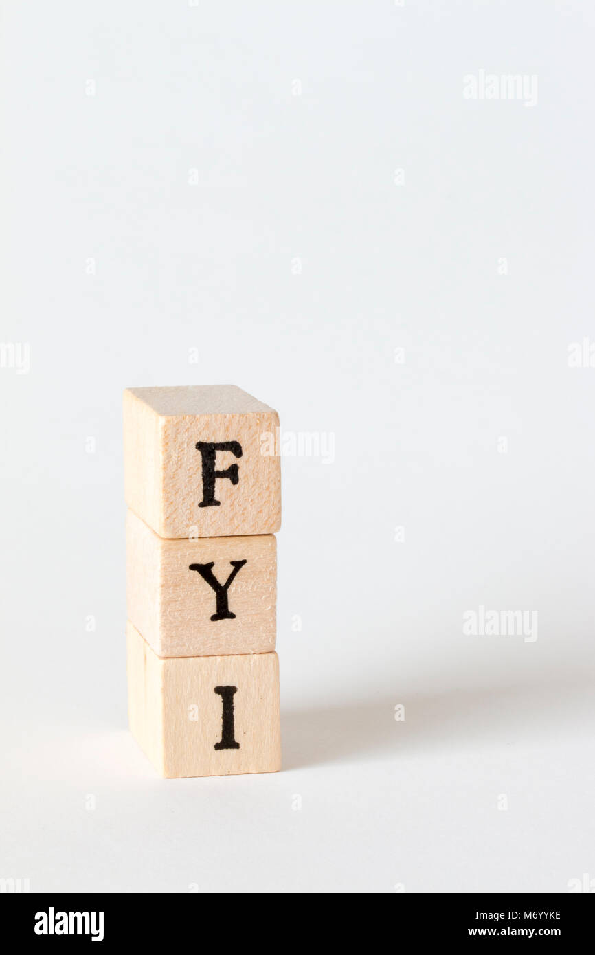 Fyi font hi-res stock photography and images - Alamy