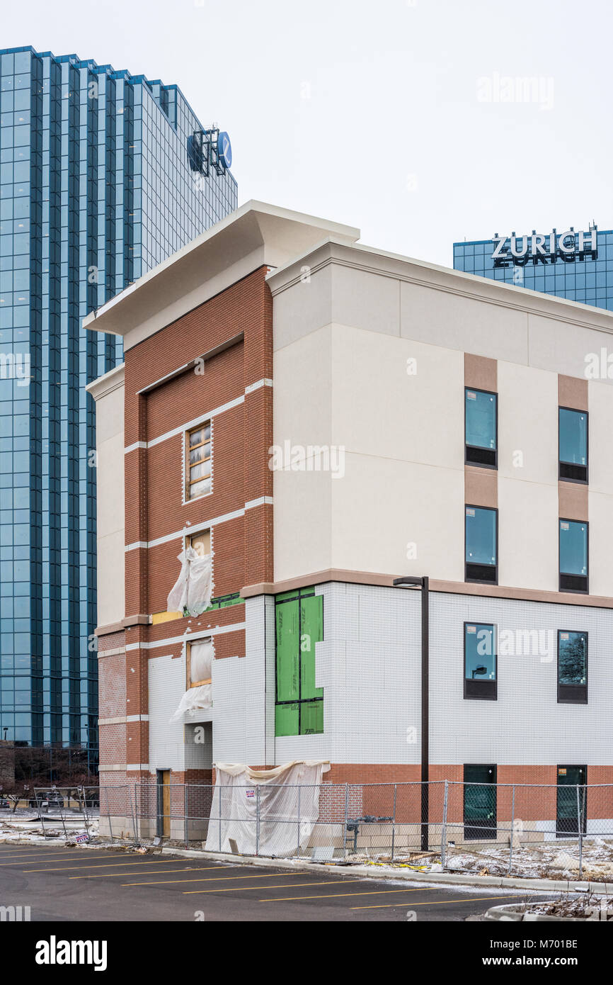 Suburban motel under construction Stock Photo - Alamy